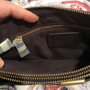 Coach | Bags | Coach Navy Purse With Gold Rivets | Poshmark